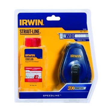 Irwin 1932883 100' ABS STRAIT-LINE® Speedline? Reel & Blue Chalk Combo ...
