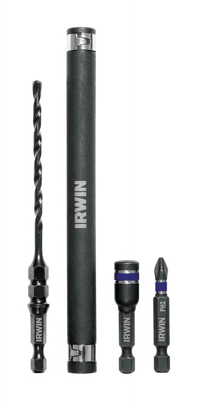 Irwin Tapcon 5/32 in. Dia. Steel Impact Ready Drill Bit 1/4 in. Quick ...