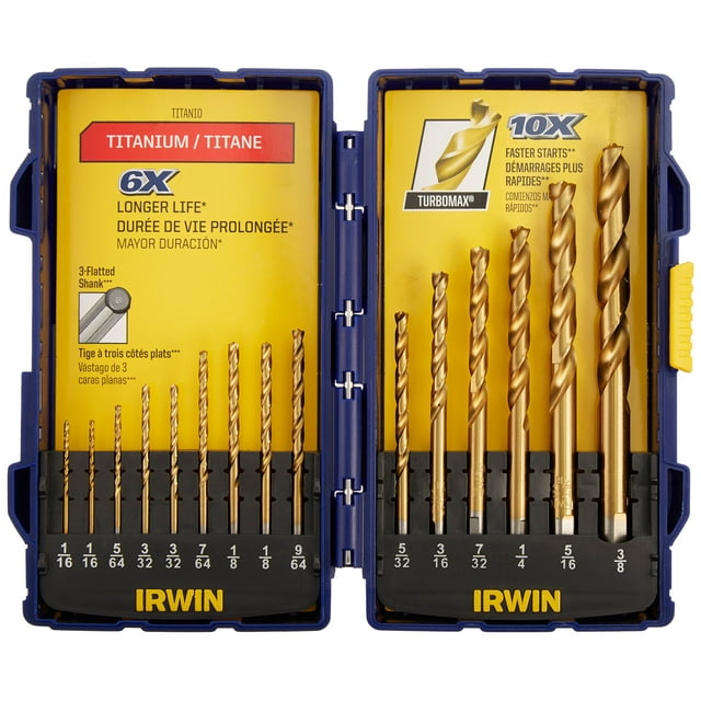 Irwin Titanium Nitride 15 Piece Speedbor Turbo Tin Proset - Walmart.com