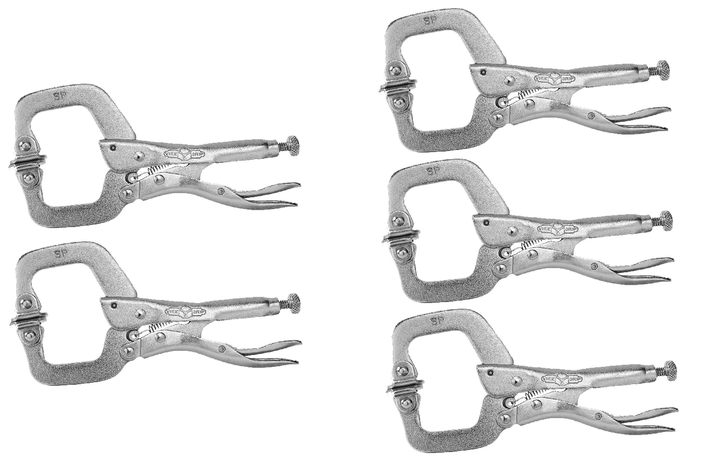 Irwin Vise-Grip 11SP The Original Locking C-Clamps with Swivel Pads 5 ...