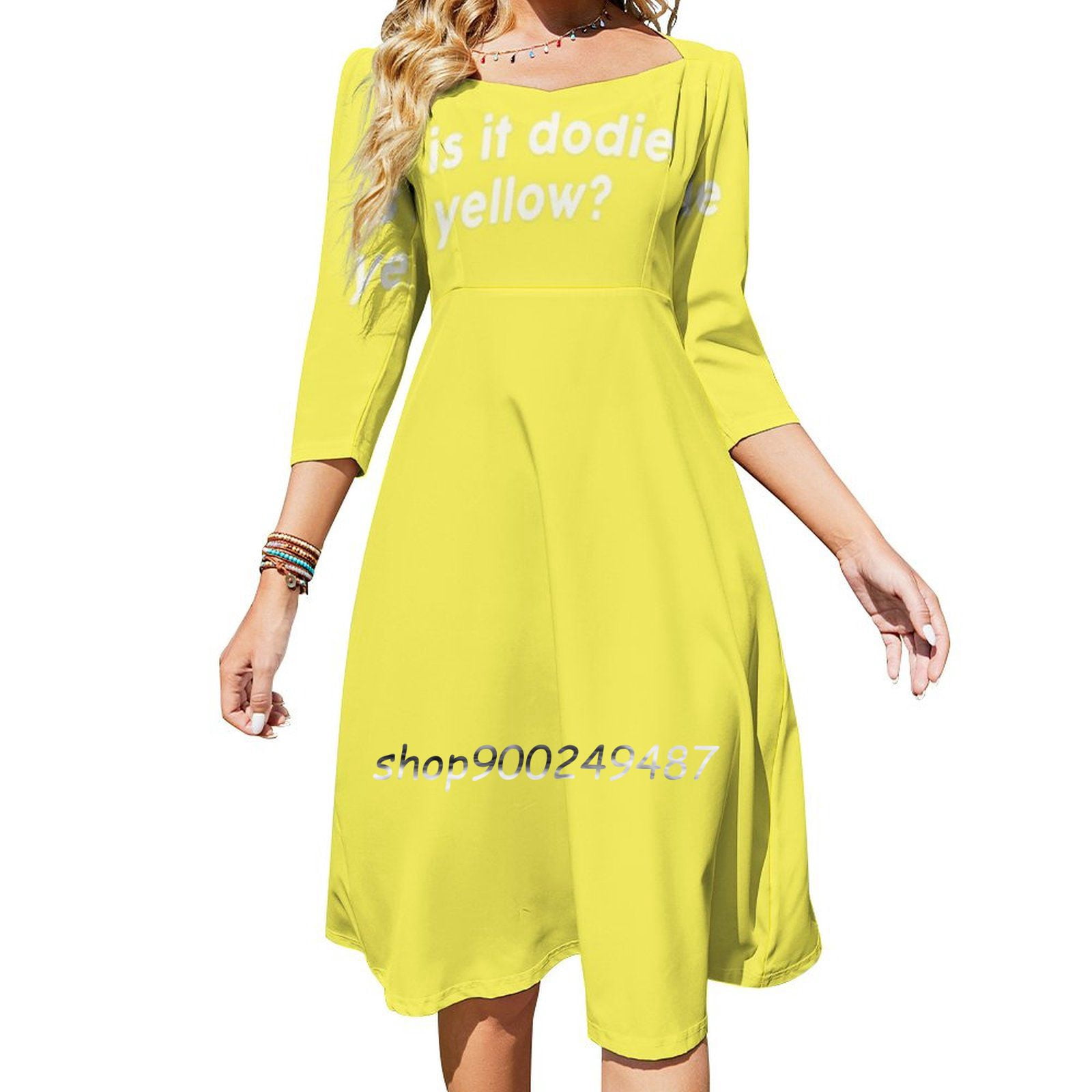 Is It Dodie Yellow-Dodie Clark Evening Party Dresses Midi Sexy Dress ...