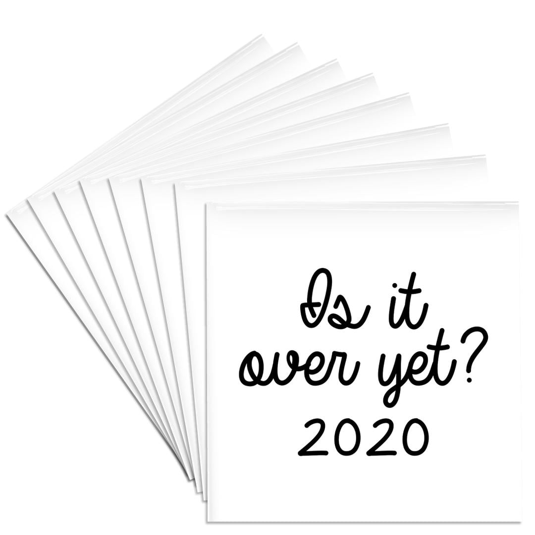 3drose, Is It over Yet 2020, Set of 8 Ceramic Tile Coasters - Walmart.com