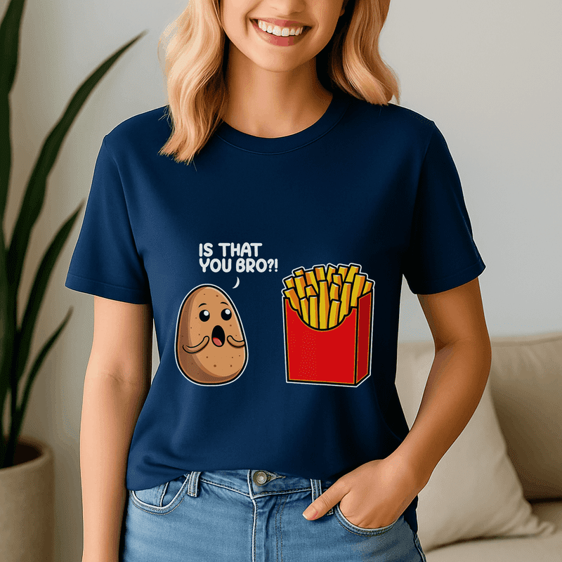 Is That You Bro Potato French Fry Vegetable Funny Food Pun Shirt ...