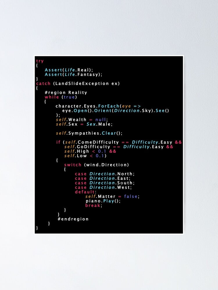 Is This The Real Life Coding Programming Color Canvas Poster Decor Landscape Office Room Decor ...