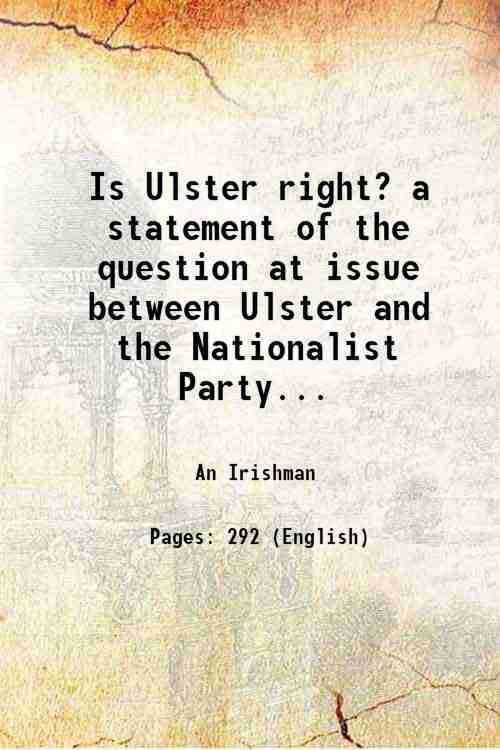 Is Ulster right? a statement of the question at issue between Ulster ...