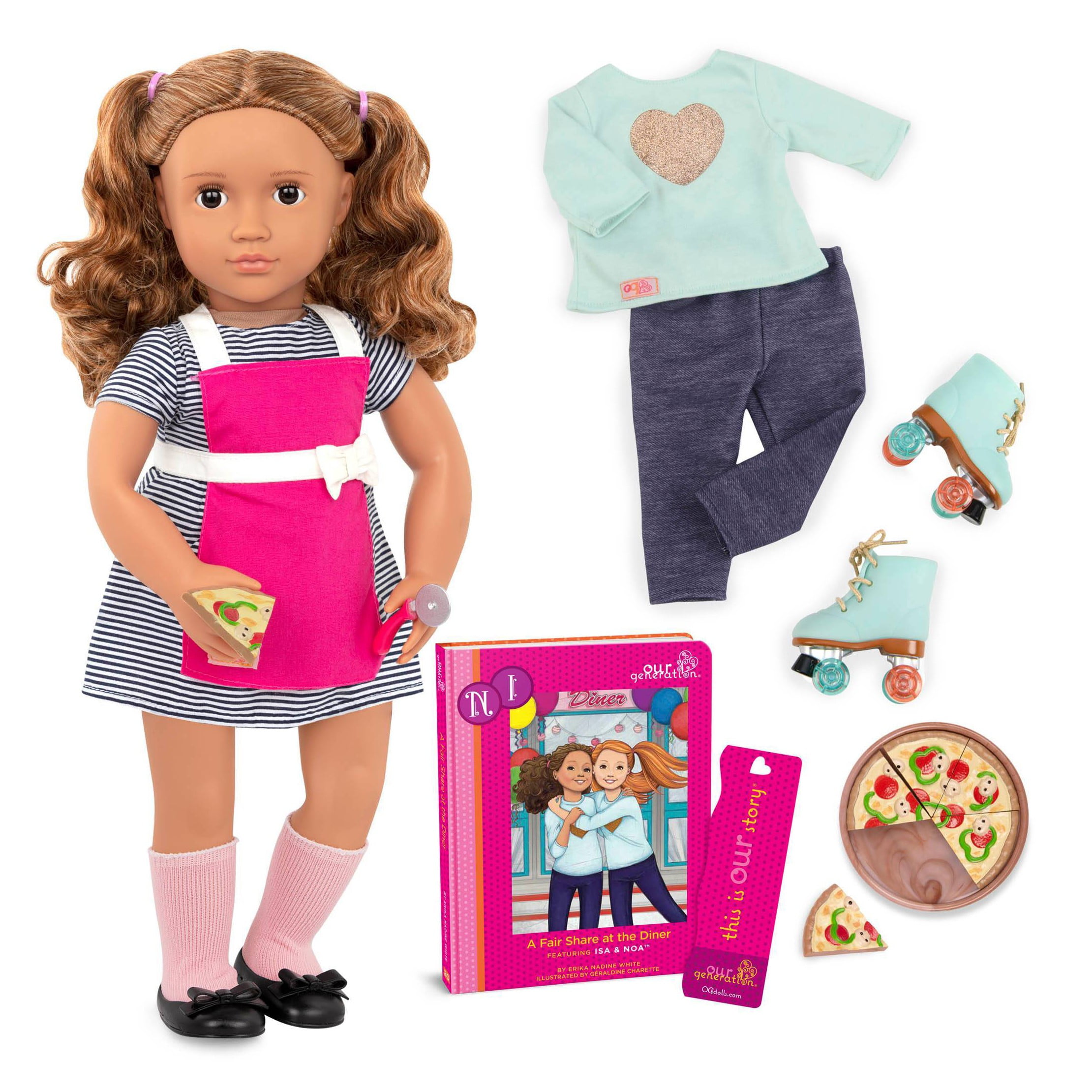 Isa with Storybook & Outfit 18" Posable Cooking Doll - Walmart.com