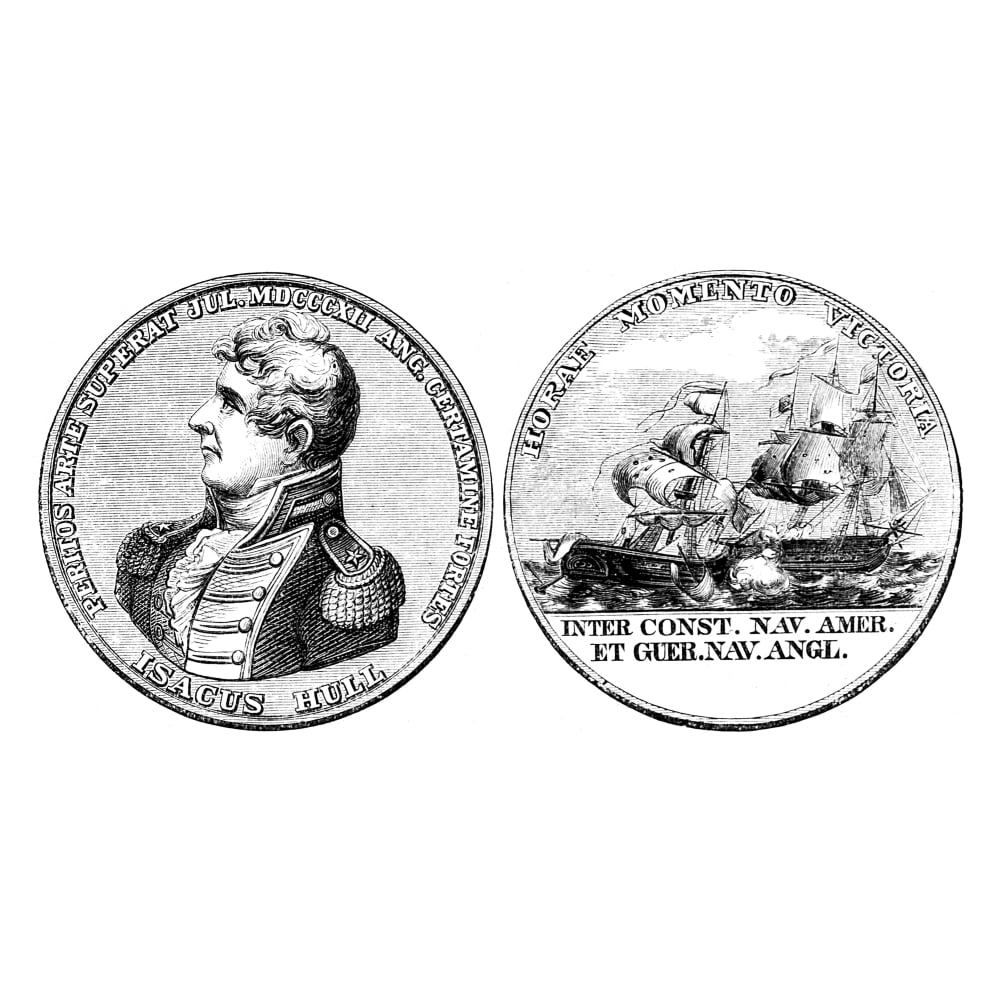 Isaac Hull Medal. Ngold Medal Celebrating The Victory Of Uss ...