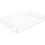 Isaac Jacobs 11x17 Clear Acrylic Tray with Cutout Handles - Walmart.com