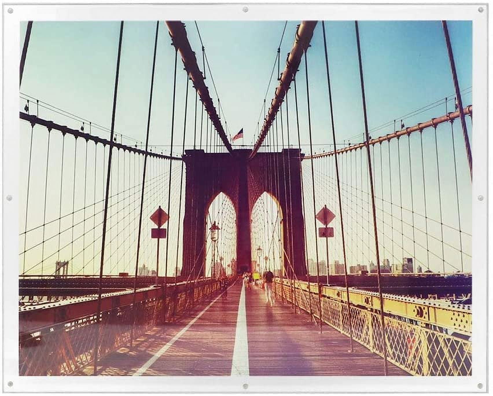 Isaac Jacobs 16x20 Wall-Mountable Acrylic Magnetic Picture Frame, for ...
