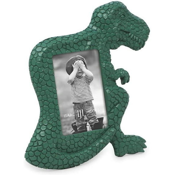 Isaac Jacobs Kids Dinosaur Picture Frame, 2x3, for Children's Photos ...