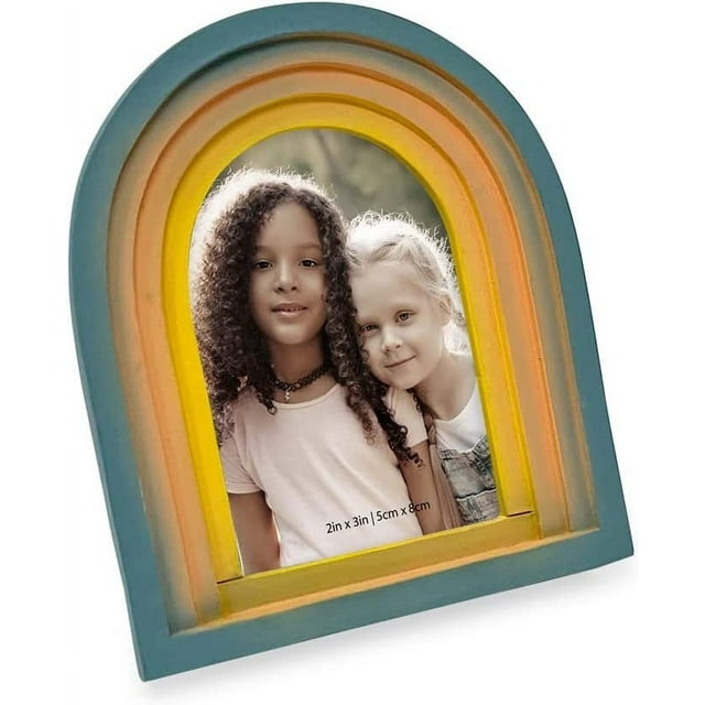 Isaac Jacobs 2x3 Arc Resin Photo Frame, Colorful & Unique Decor ...