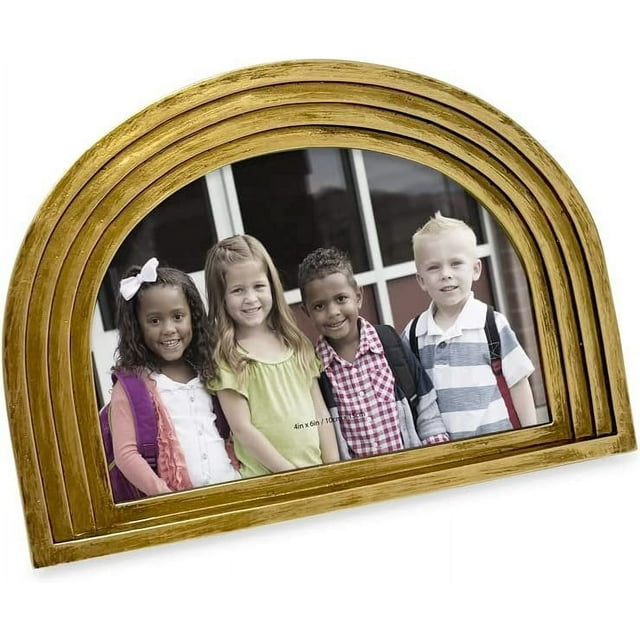 Isaac Jacobs 4x6 Horizontal Gold Arc Resin Picture Frame with Gradient ...