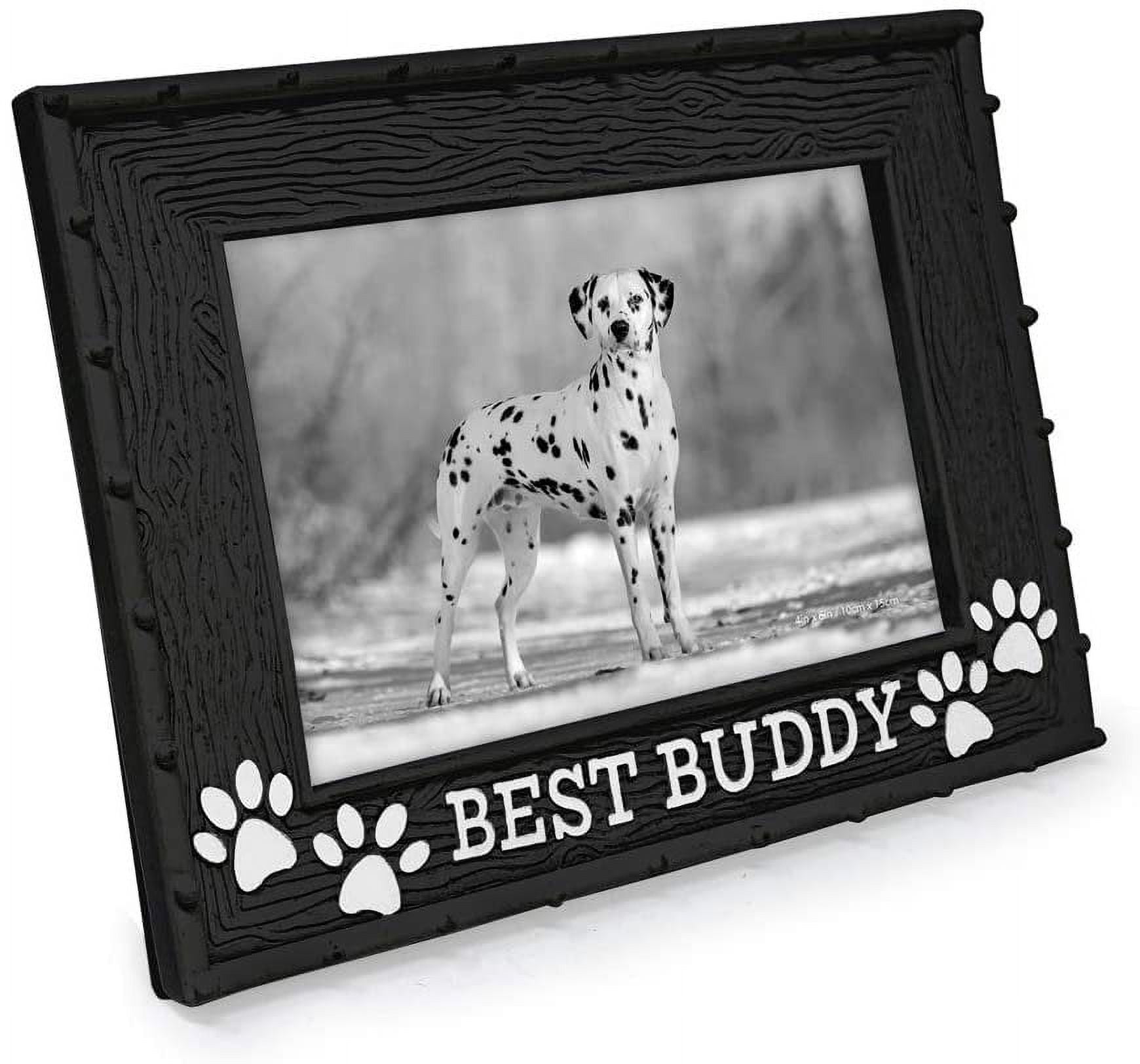 Isaac Jacobs 4x6 Resin Sentiments Dog Best Buddy Picture Frame, Display ...