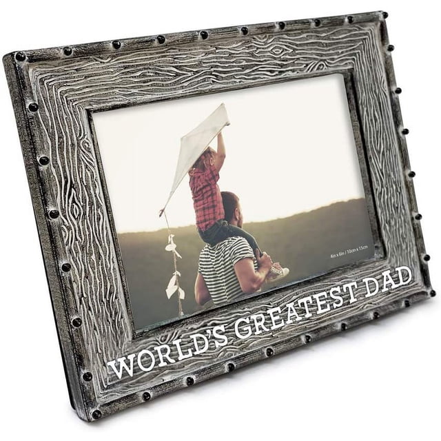 Isaac Jacobs 4x6 Resin Sentiments World's Greatest Dad Picture Frame ...