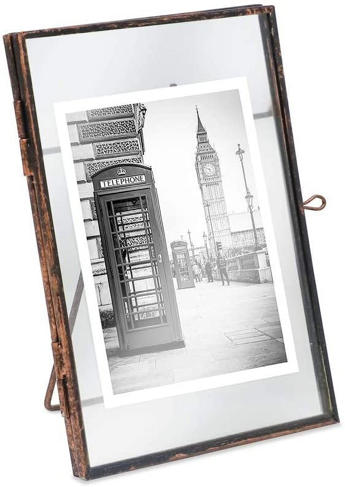 Isaac Jacobs 5x7, Antique Bronze, Vintage Style Brass and Glass, Metal ...