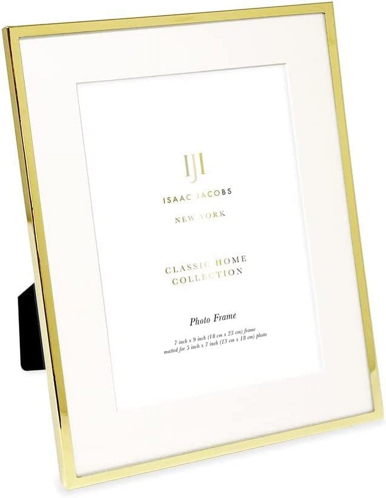 Isaac Jacobs 7x9 Matted 5x7 Gold Metal Picture Frame, Classic Metal ...