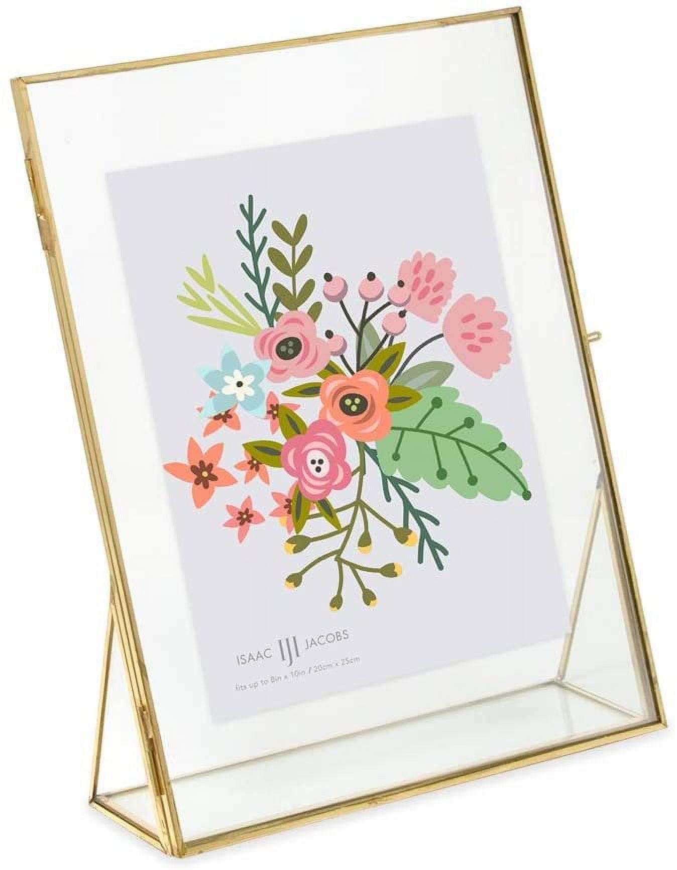 Isaac Jacobs Golden 8x10 Antique Brass & Glass Photo Frame with Locket ...