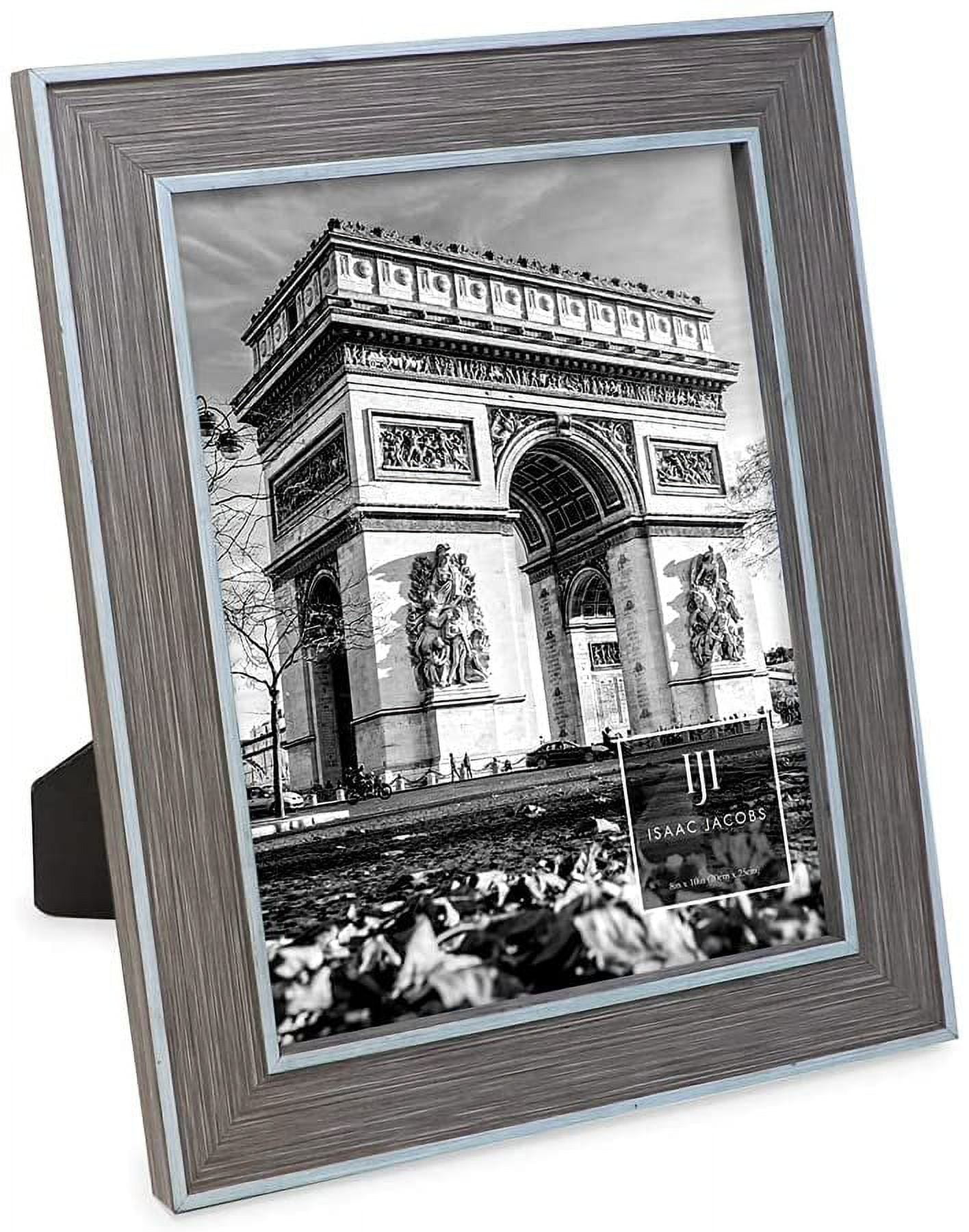 Isaac Jacobs 8x10 Brown w/ Blue Vertical & Horizontal Double Border ...