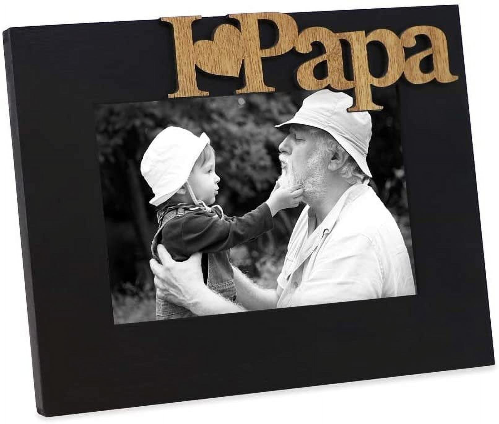 Isaac Jacobs 'I Love Papa' Black Wood Picture Frame, 4x6 inch, Gift for ...