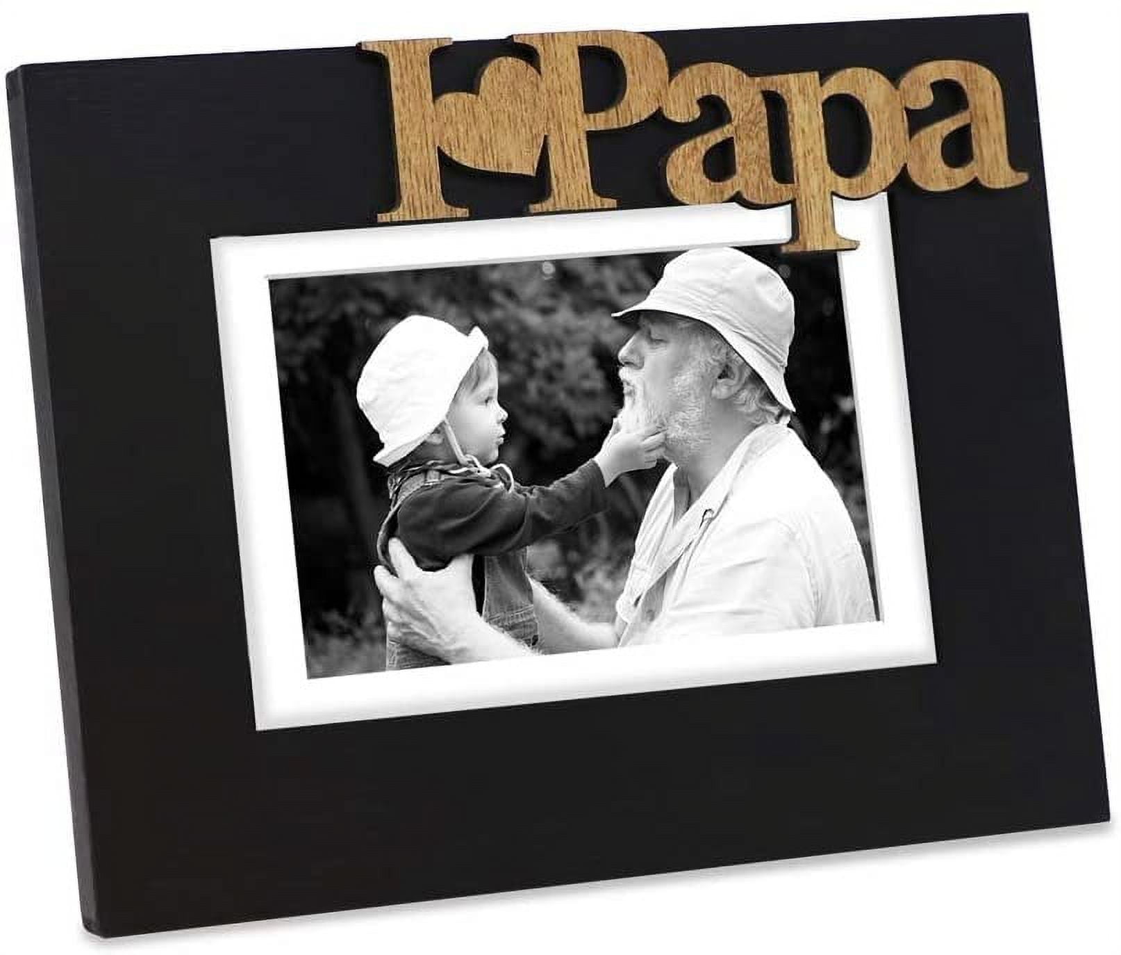 Isaac Jacobs Black Wood Sentiments I Love Papa / I Heart Papa Picture ...