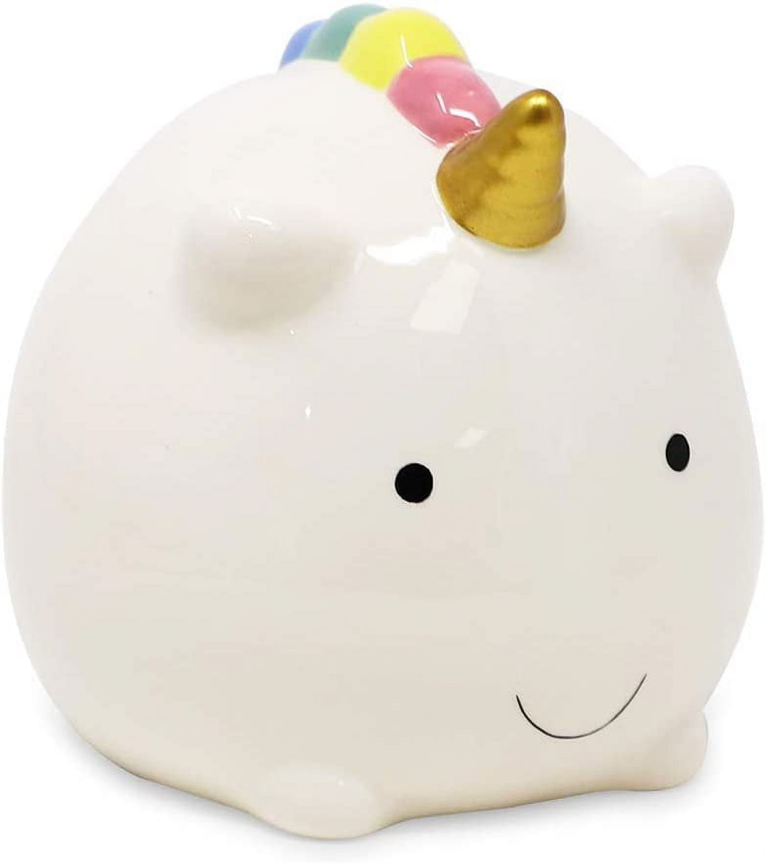Isaac Jacobs Ceramic Small Unicorn Money Bank, Cute Piggy Bank for Kids ...