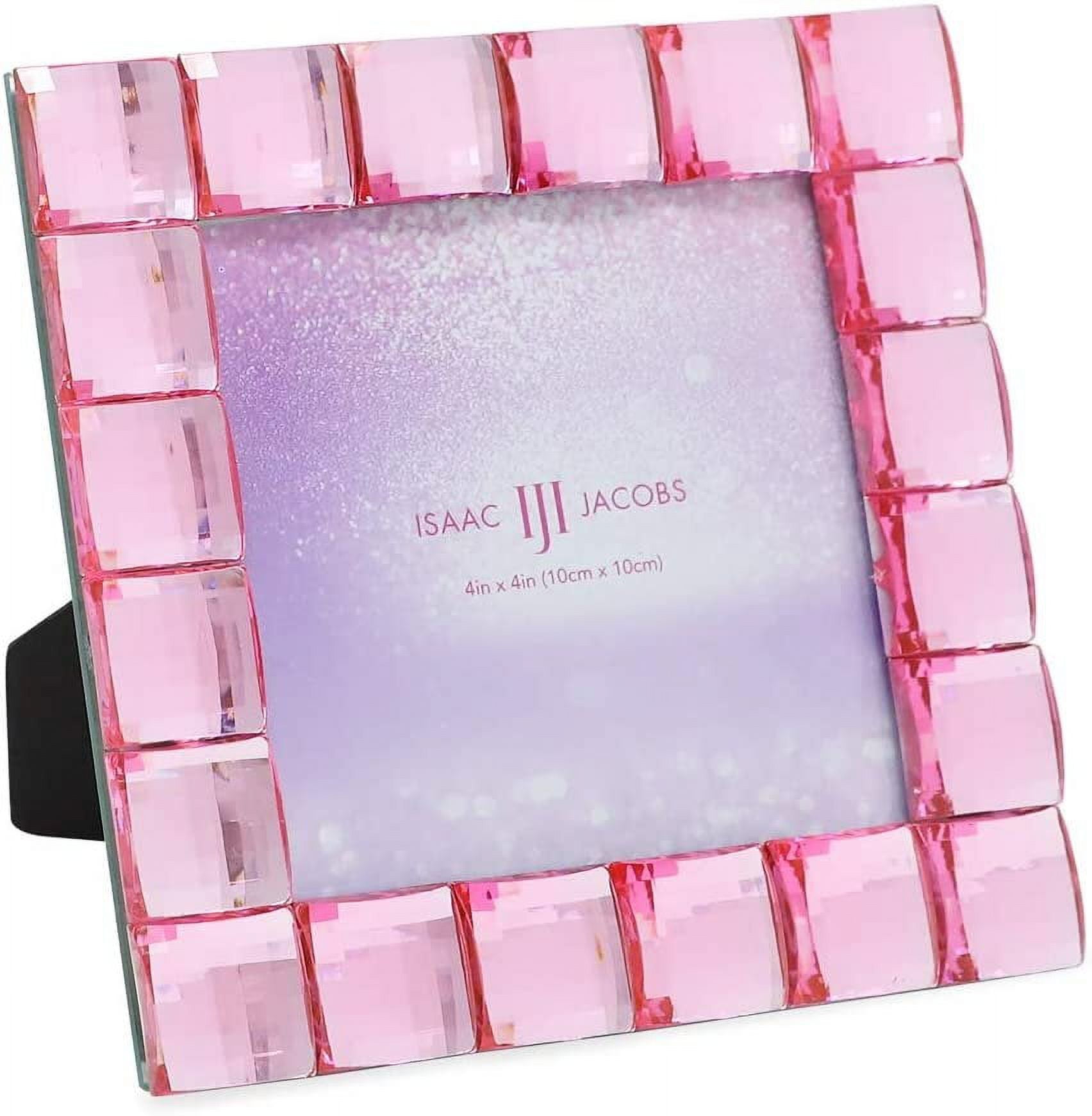 Isaac Jacobs Decorative Sparkling Light Pink Jewel Picture Frame, Photo ...