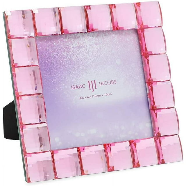 Isaac Jacobs Decorative Sparkling Light Pink Jewel Picture Frame, Photo ...