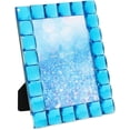 Isaac Jacobs Decorative Sparkling Turquoise Jewel Picture Frame, Photo ...