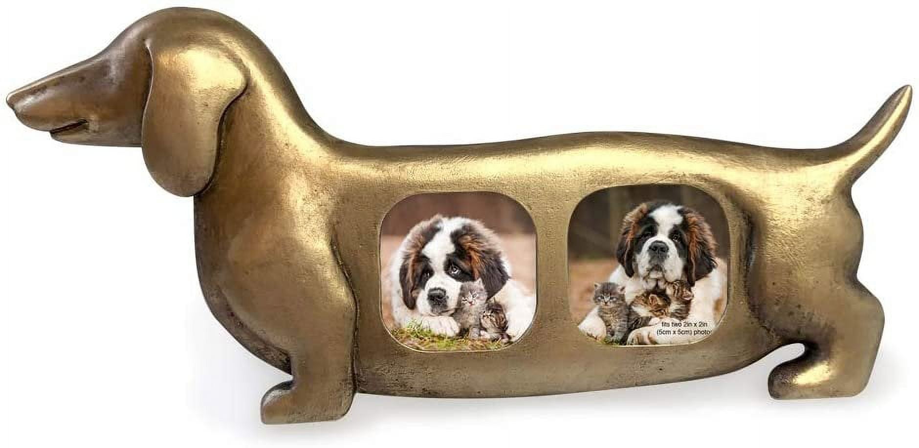 Isaac Jacobs Double 2x2 Resin Sentiments Dog Shaped Picture Frame ...