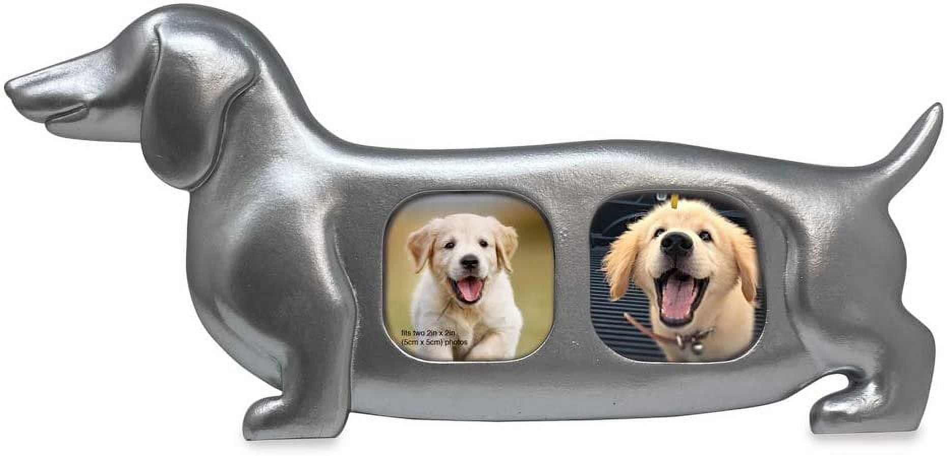 Isaac Jacobs Double 2x2 Resin Sentiments Dog Shaped Picture Frame ...