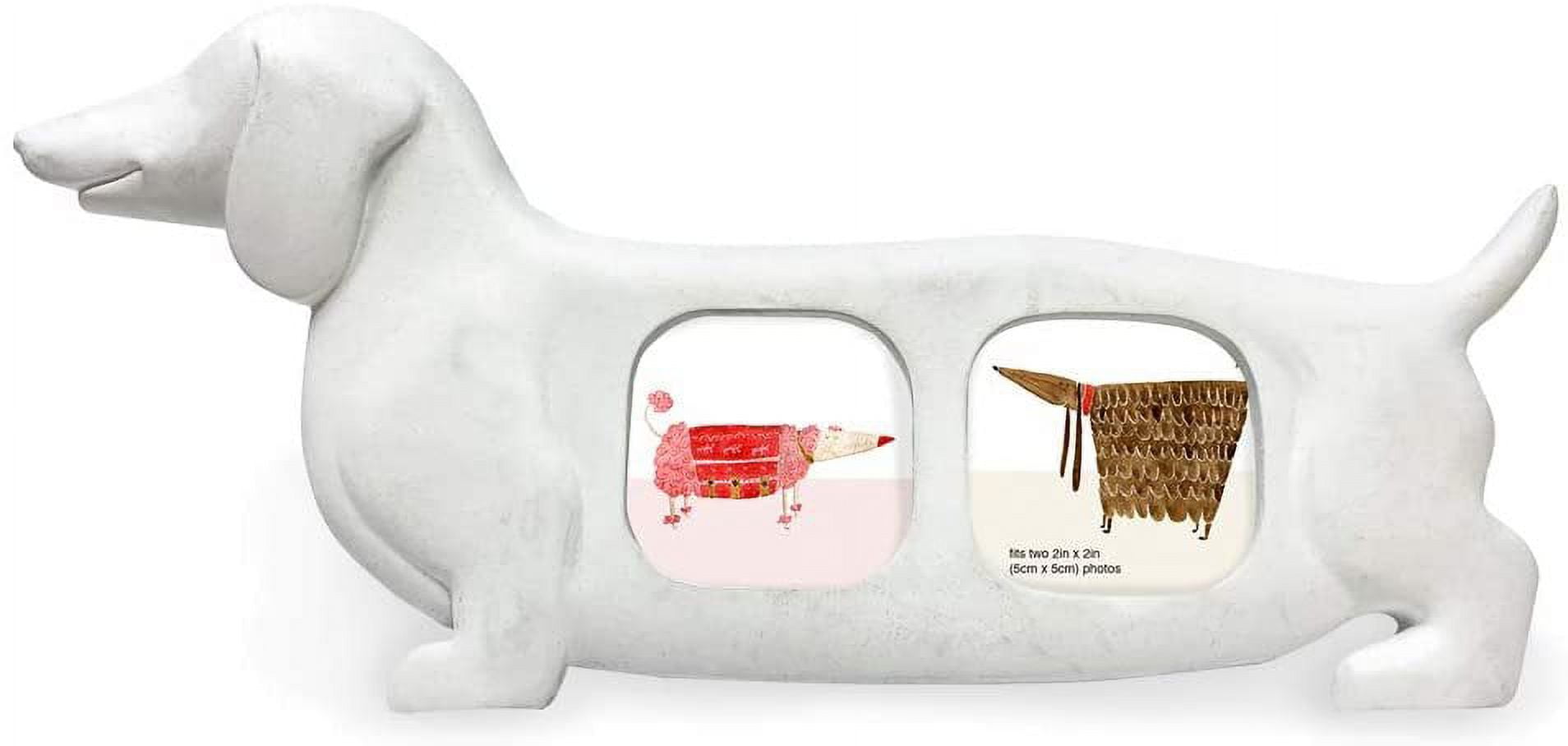 Isaac Jacobs Double 2x2 Resin Sentiments Dog Shaped Picture Frame ...