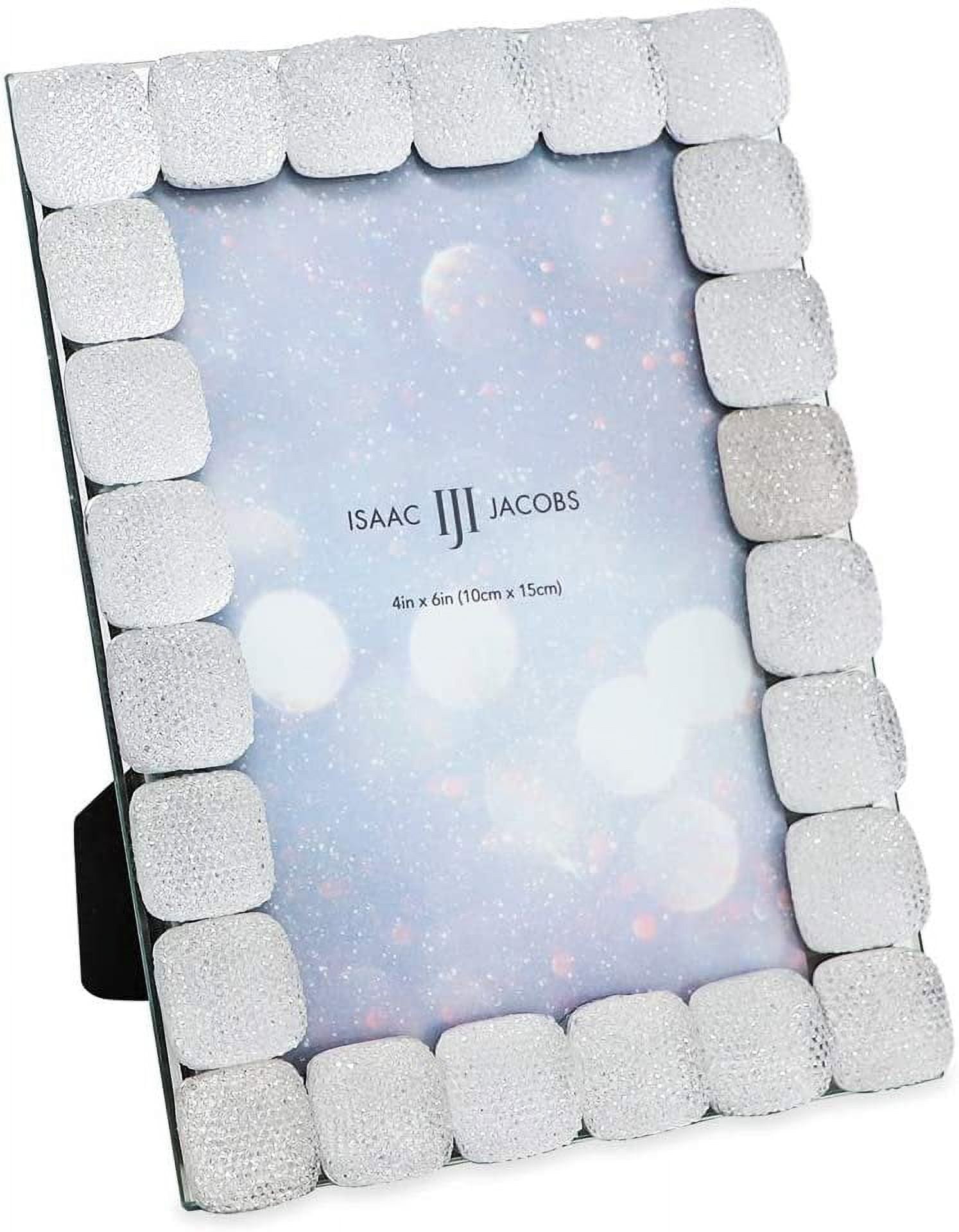 Isaac Jacobs Glittered Decorative Jewel Picture Frame, Photo Display ...