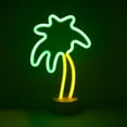 Isaac Jacobs LED Neon Green & Yellow Palm Tree Tabletop Lamp - Walmart.com