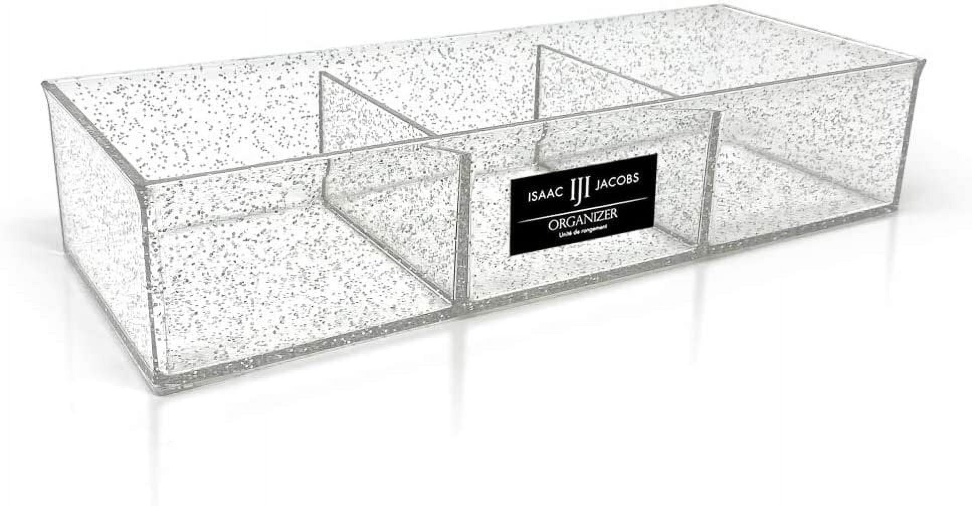 Isaac Jacobs Large 3-Compartment Acrylic Stackable Organizer 12.9" L x ...