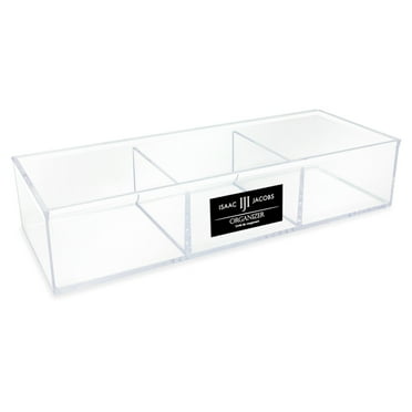 Isaac Jacobs 6-Tray Clear Acrylic Storage Organization Bins Containers ...