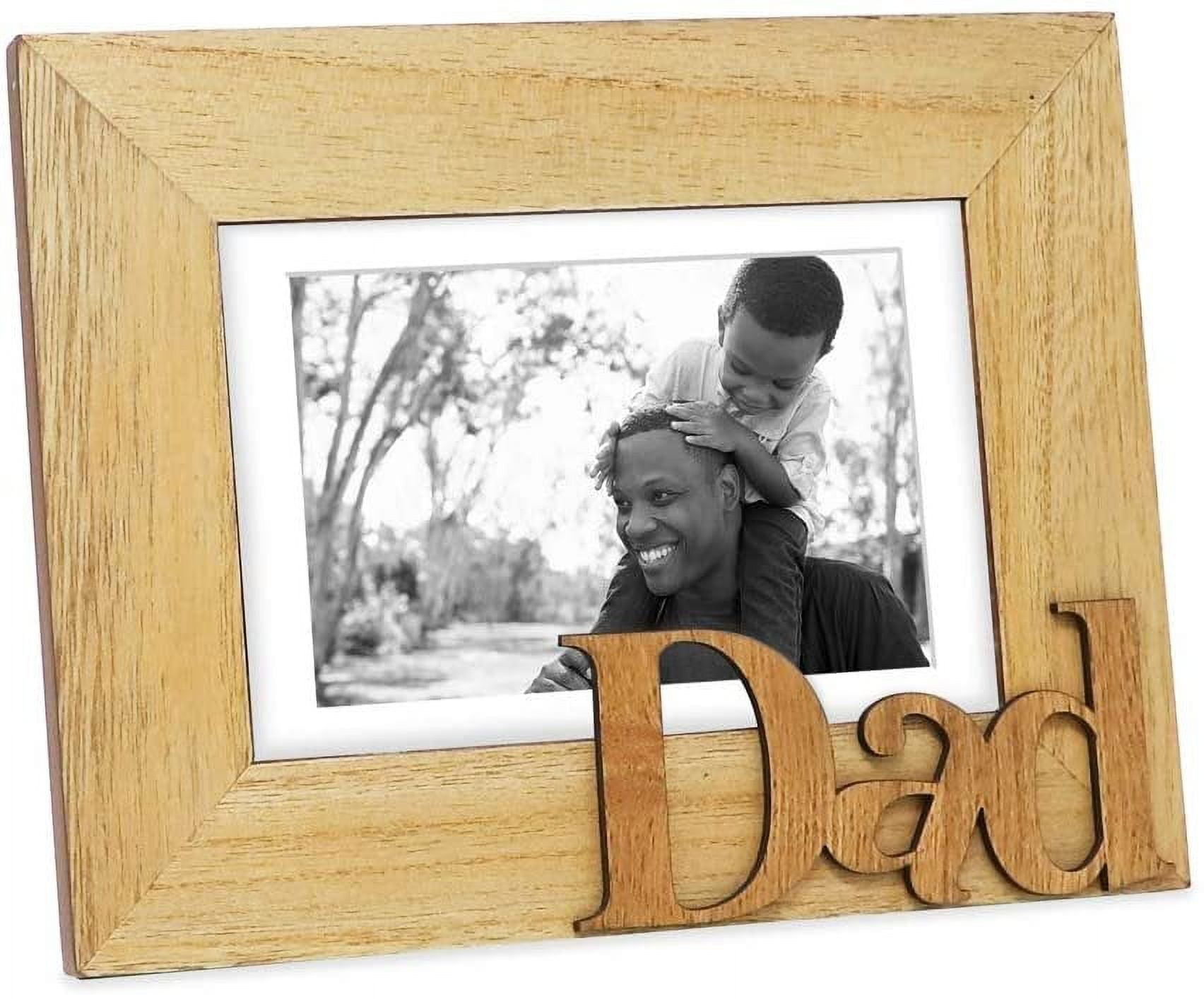 Isaac Jacobs Sentiments Dad Picture Frame 5x7 with 4x6 Photo Display ...