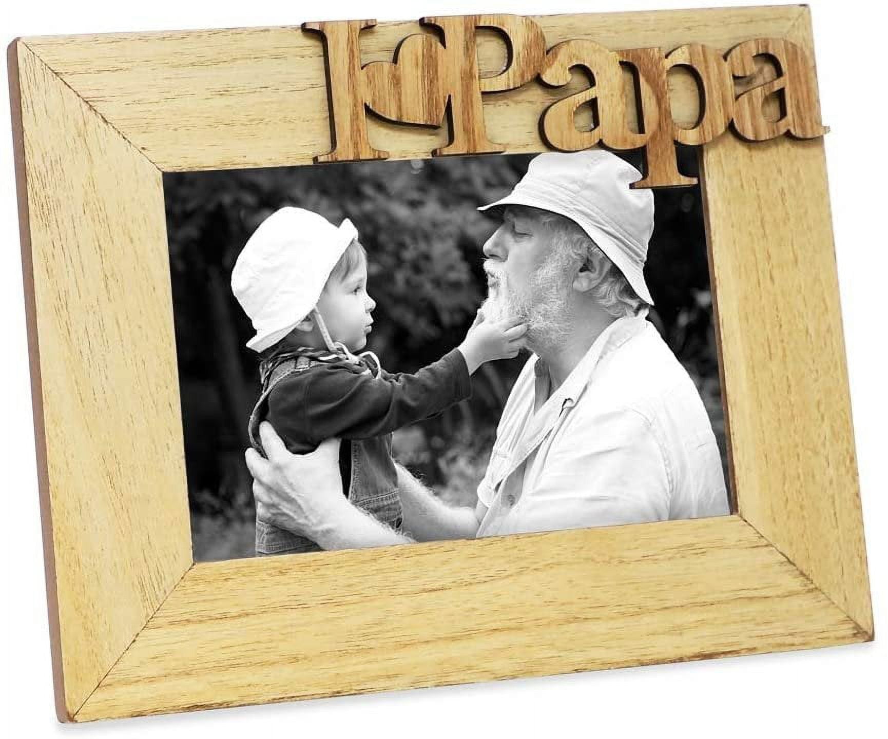 Isaac Jacobs Natural Wood Sentiments I Love Papa/I Heart Papa Picture ...