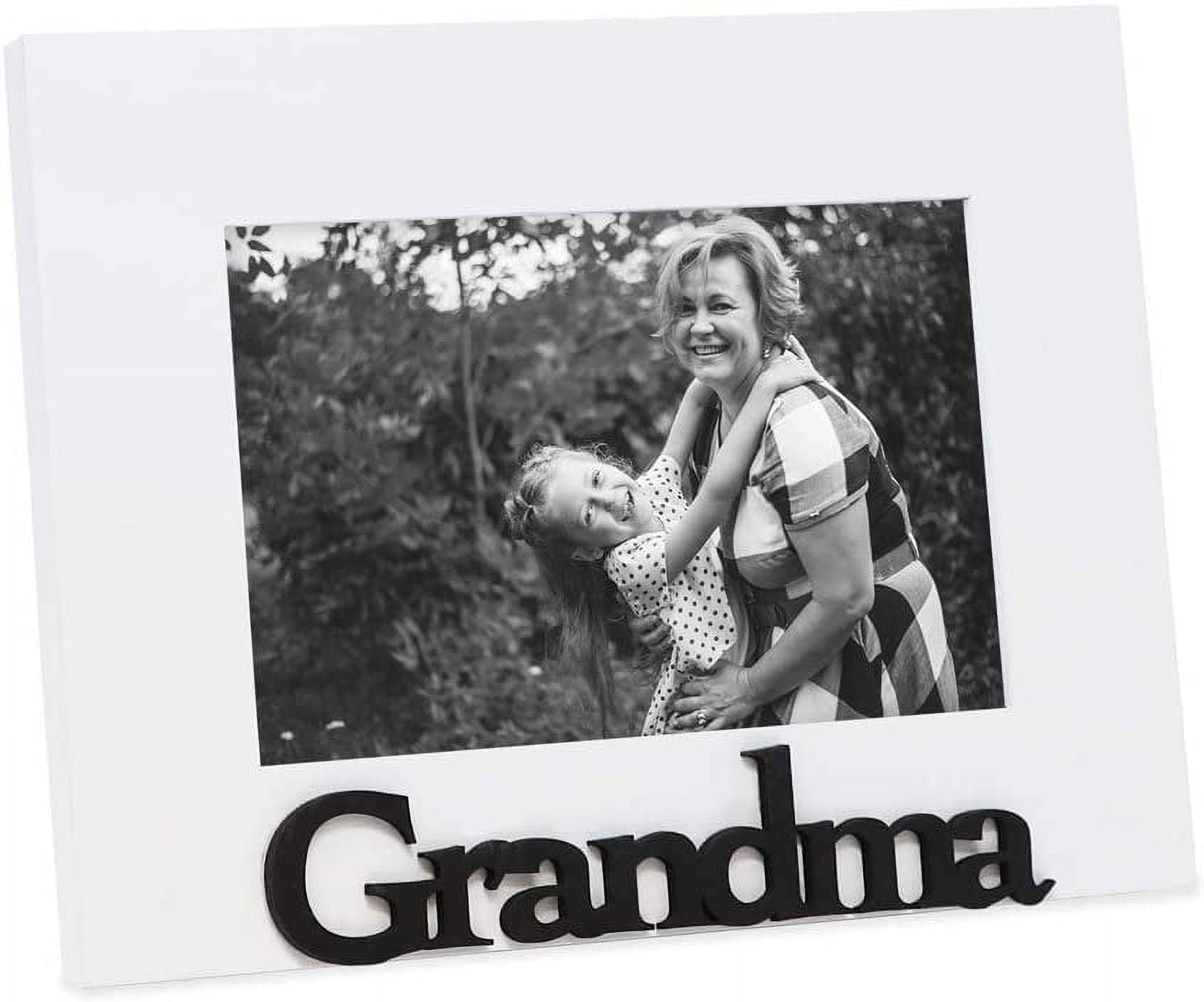 Isaac Jacobs White Wood Sentiments Grandma Picture Frame, 4x6 inch ...