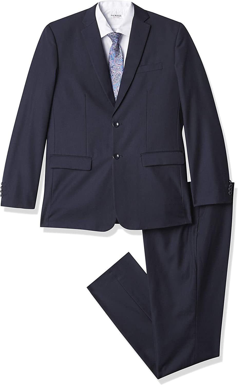 Isaac Mizrahi Boys' Five Piece Solid Suit Set Ensemble, Navy, 10 - Walmart.com