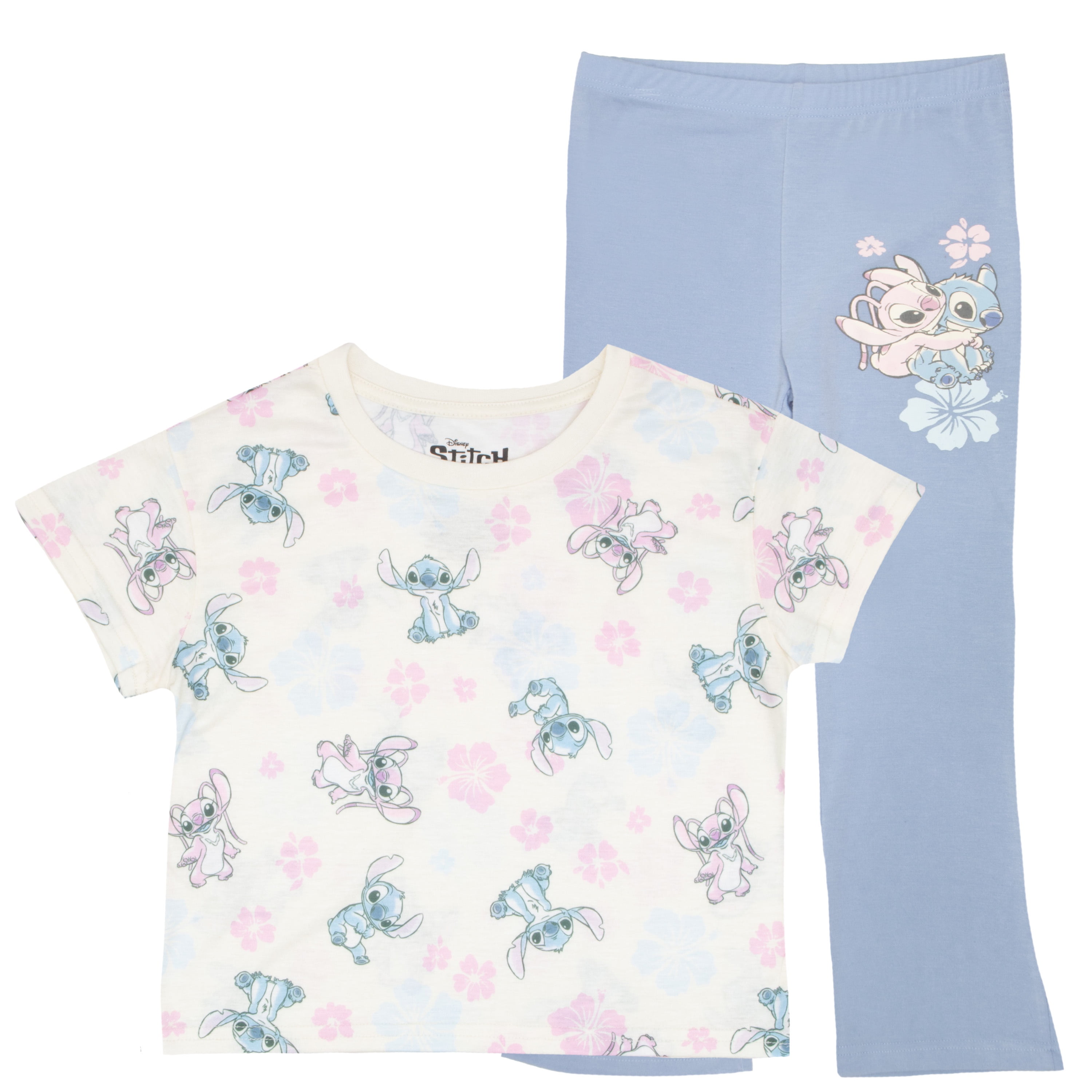 Disney Lilo & Stitch Girls 2-Piece Set - Stitch and Angel Graphic Print ...