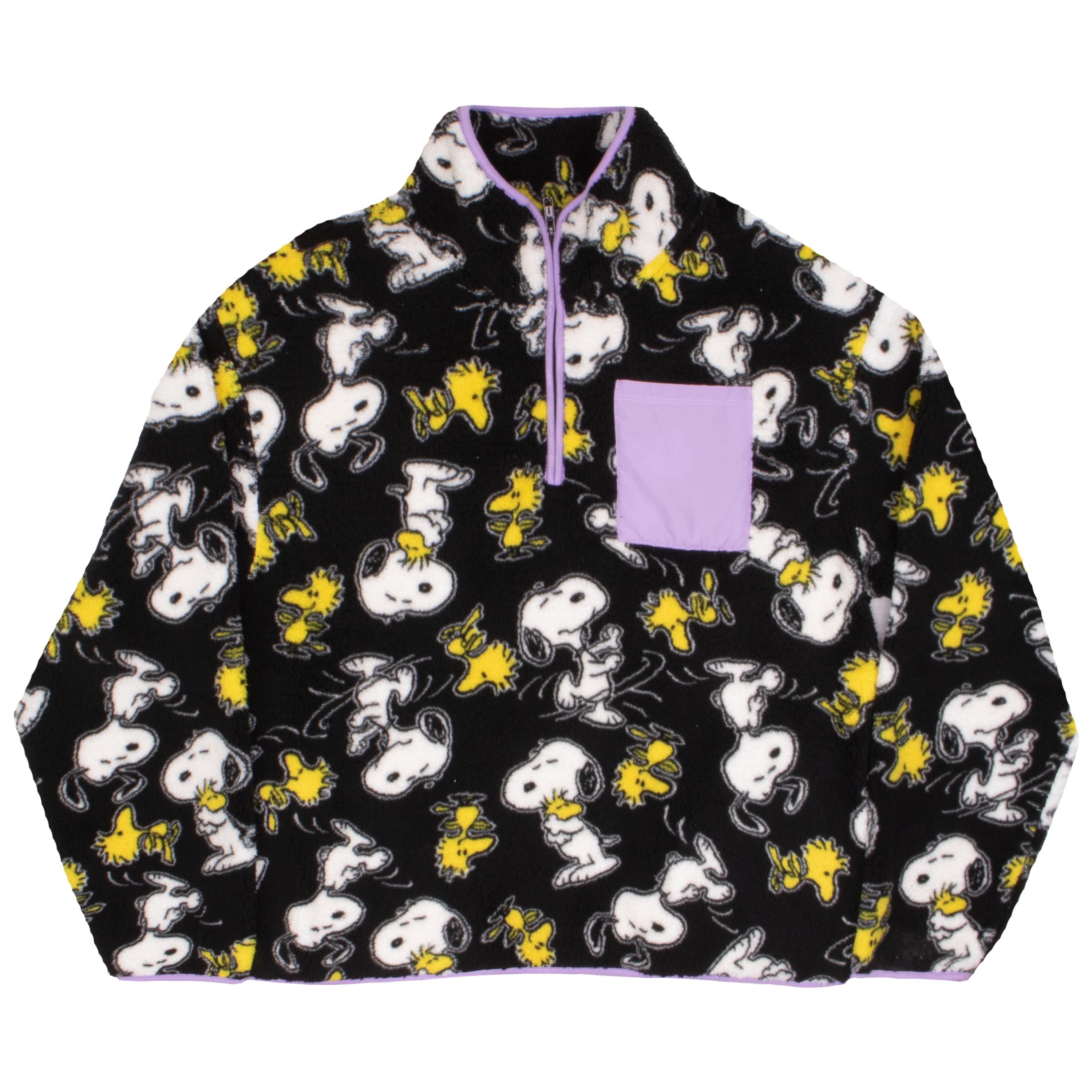Peanuts Women's and Women's Plus Snoopy Quarter Zip Fleece Peanuts Women's and Women's Plus Snoopy Quarter Zip Fleece