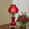 Isabel Hurricane Style Hand-blown Crackled Glass Table Lamp Red ...