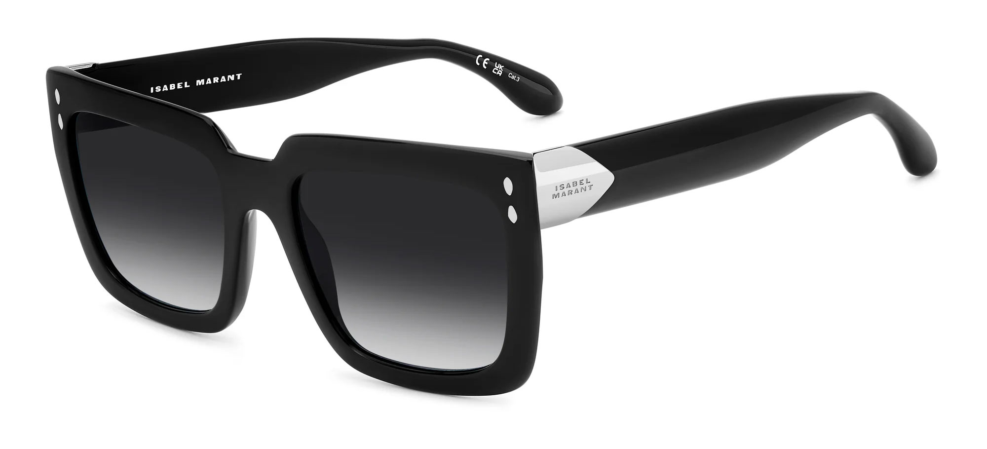 Isabel Marant - IM 0213/S, Squared acetate women BLACK/ DARK GREY ...