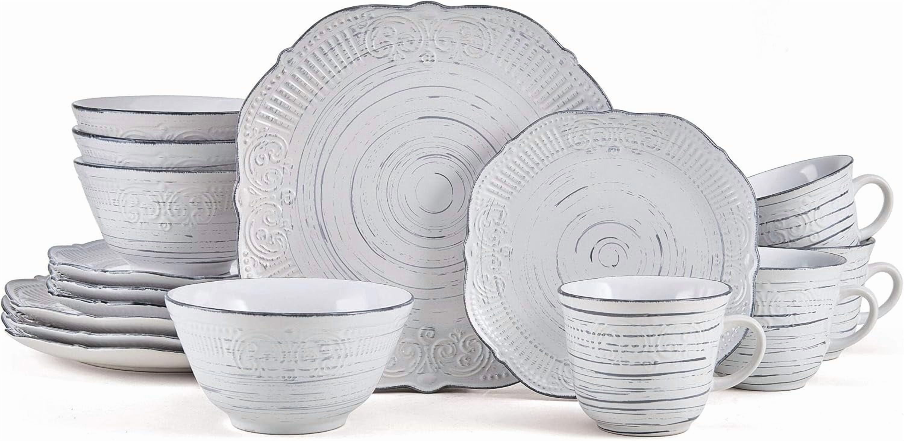 Isabella 16-Piece Stoneware Dinnerware Set, Service for 4 - Handpainted ...