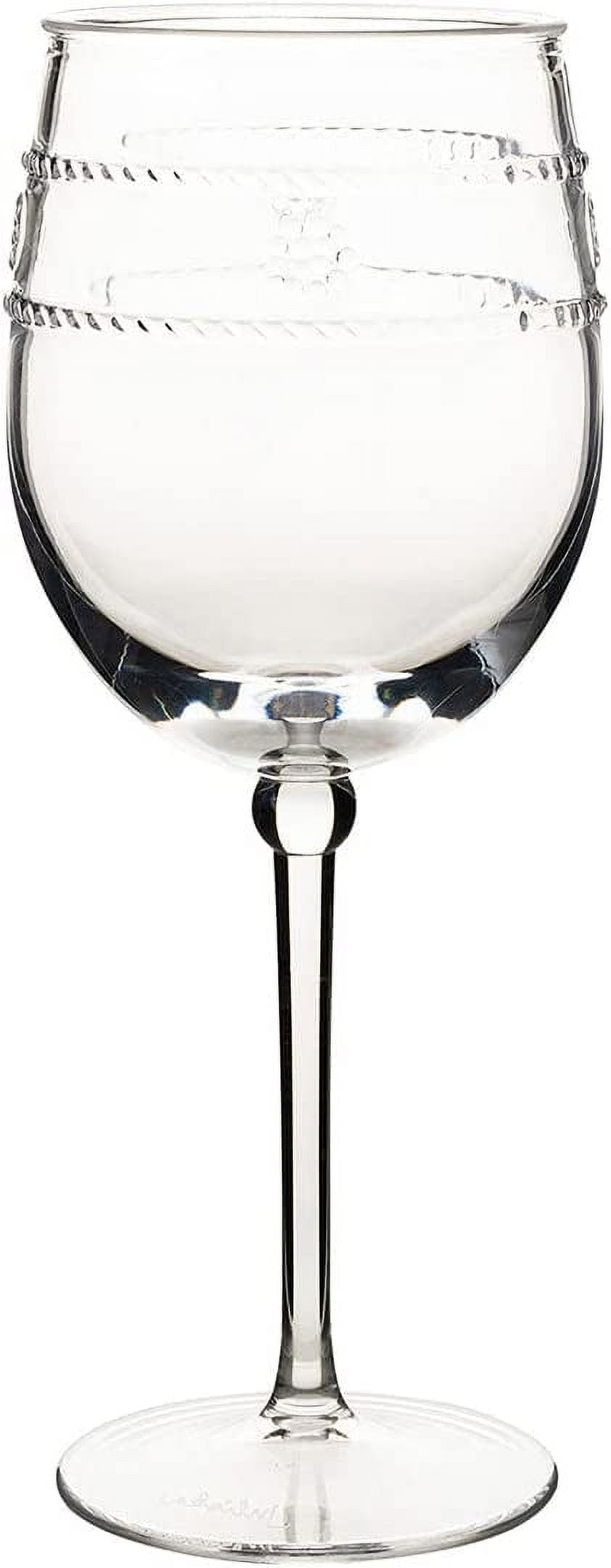 Isabella Acrylic Wine Glass Clear Acrylic Embossed Drinking Glass Outdoor Dining Bpa Free