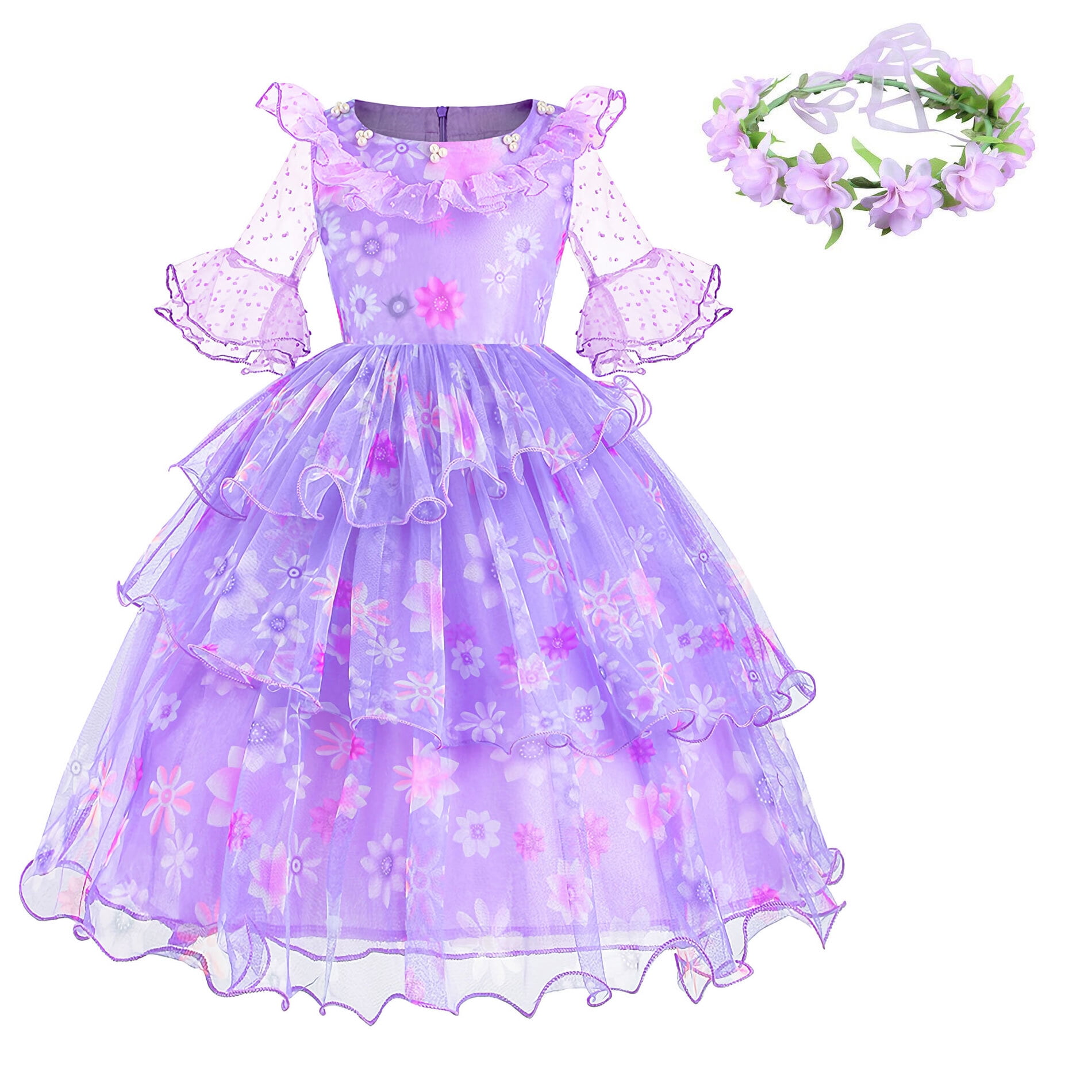 Isabella Costume Flower Dress For Girls Halloween Birthday Party ...