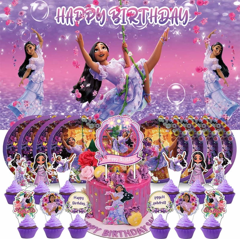 Isabella Birthday Supplies Plates Decorations Decor Backdrop Banner ...
