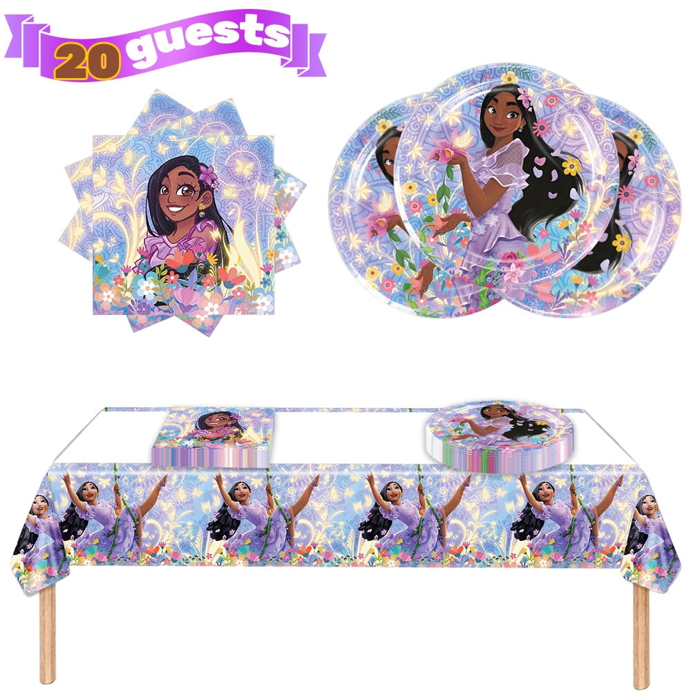 Isabella Encanto Tableware Set Purple Birthday Plates and Napkins ...