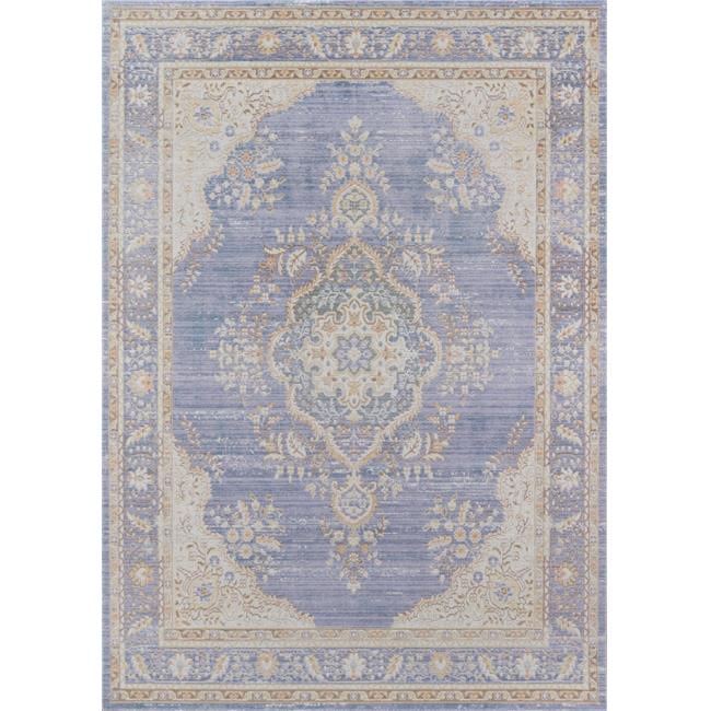 Isabella Machine Made 100 Percent Polyester Rectangle Rug - Periwinkle ...