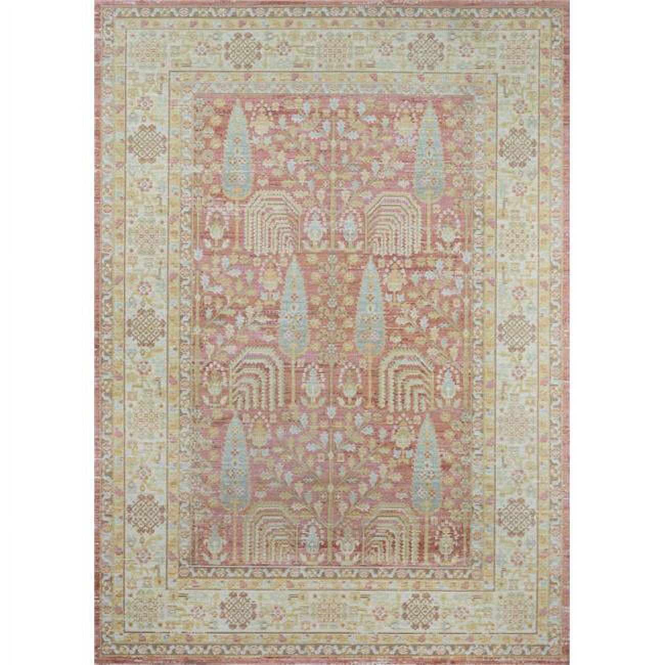 Isabella Machine Made Traditional Rectangle Area Rug - Pink - 9 ft. 3 ...